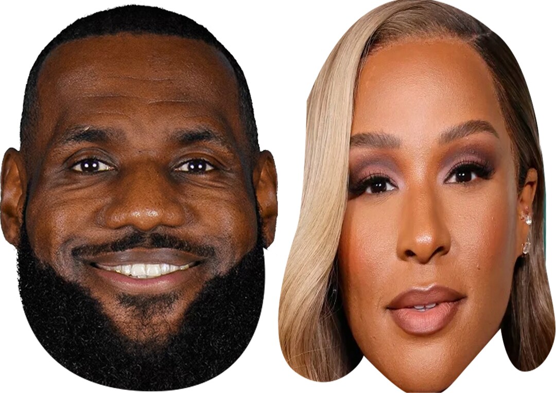 Lebron James and Savannah Brinson Celebrity Couple Fancy Dress Face ...