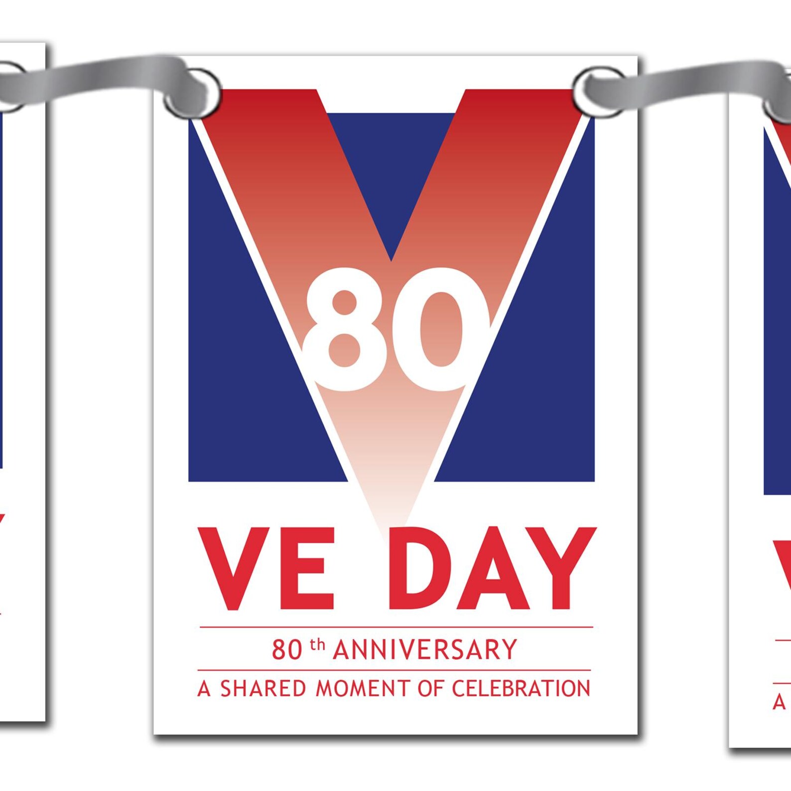 VE Day 2025 Party Bunting Design 4 VE Celebration Event Decoration 80 ...