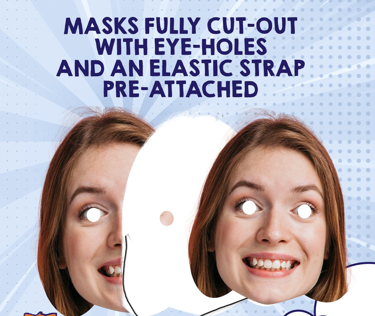 Blake Lively and Ryan Reynolds Celebrity Couple Fancy Dress Face Mask ...