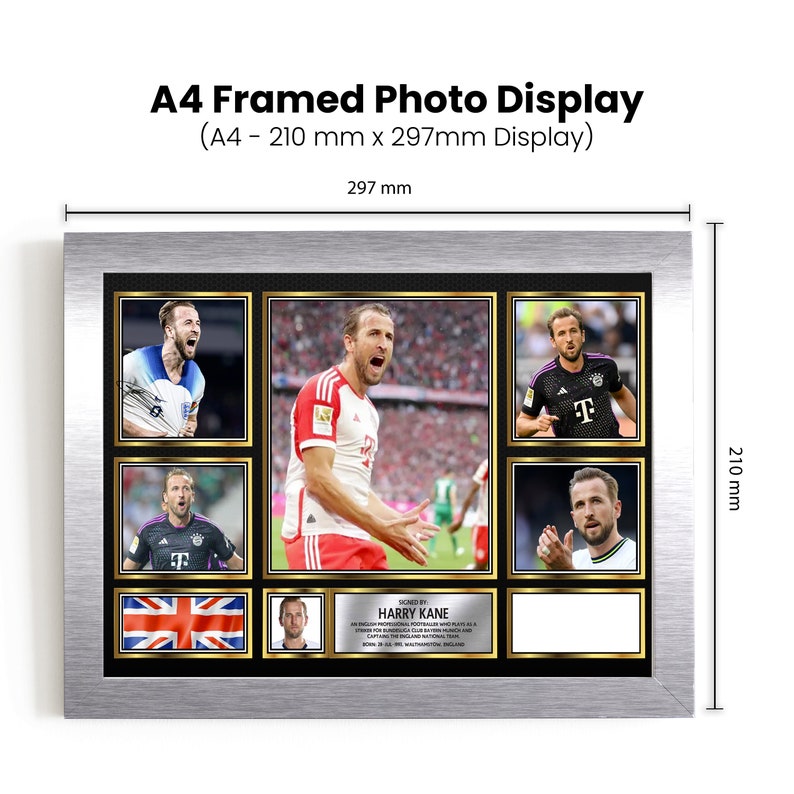 Harry Kane Footballer Signed Autographed Limited Edition Poster Print ...