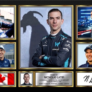 Nicholas Latifi F1 Driver Signed Autographed Limited Edition Poster ...