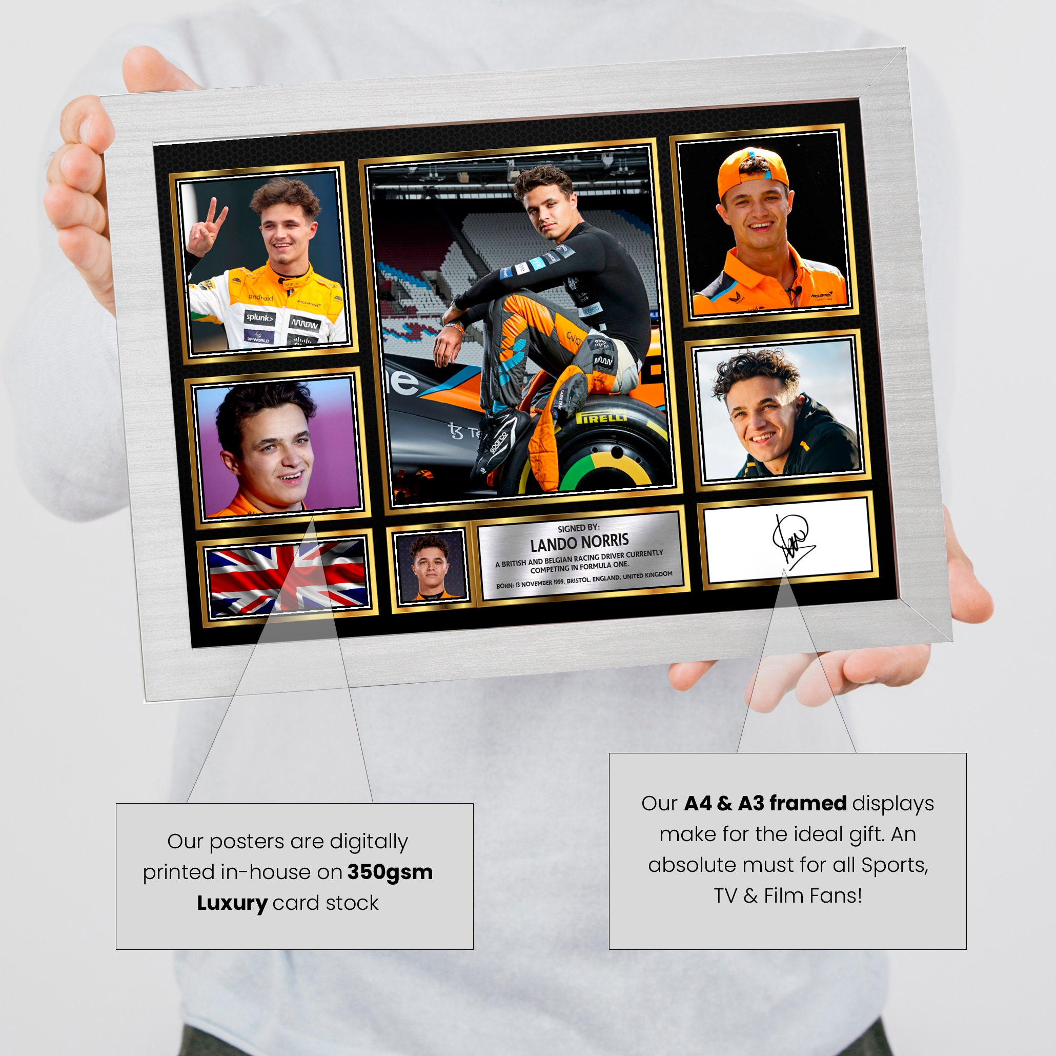 Lando Norris F1 Driver Signed Autographed Limited Edition Poster Print ...