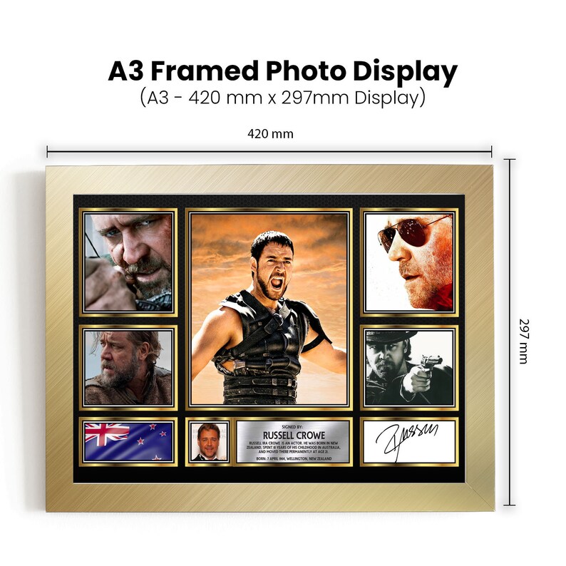 Russell Crowe Actor Signed Autographed Limited Edition Poster Print ...