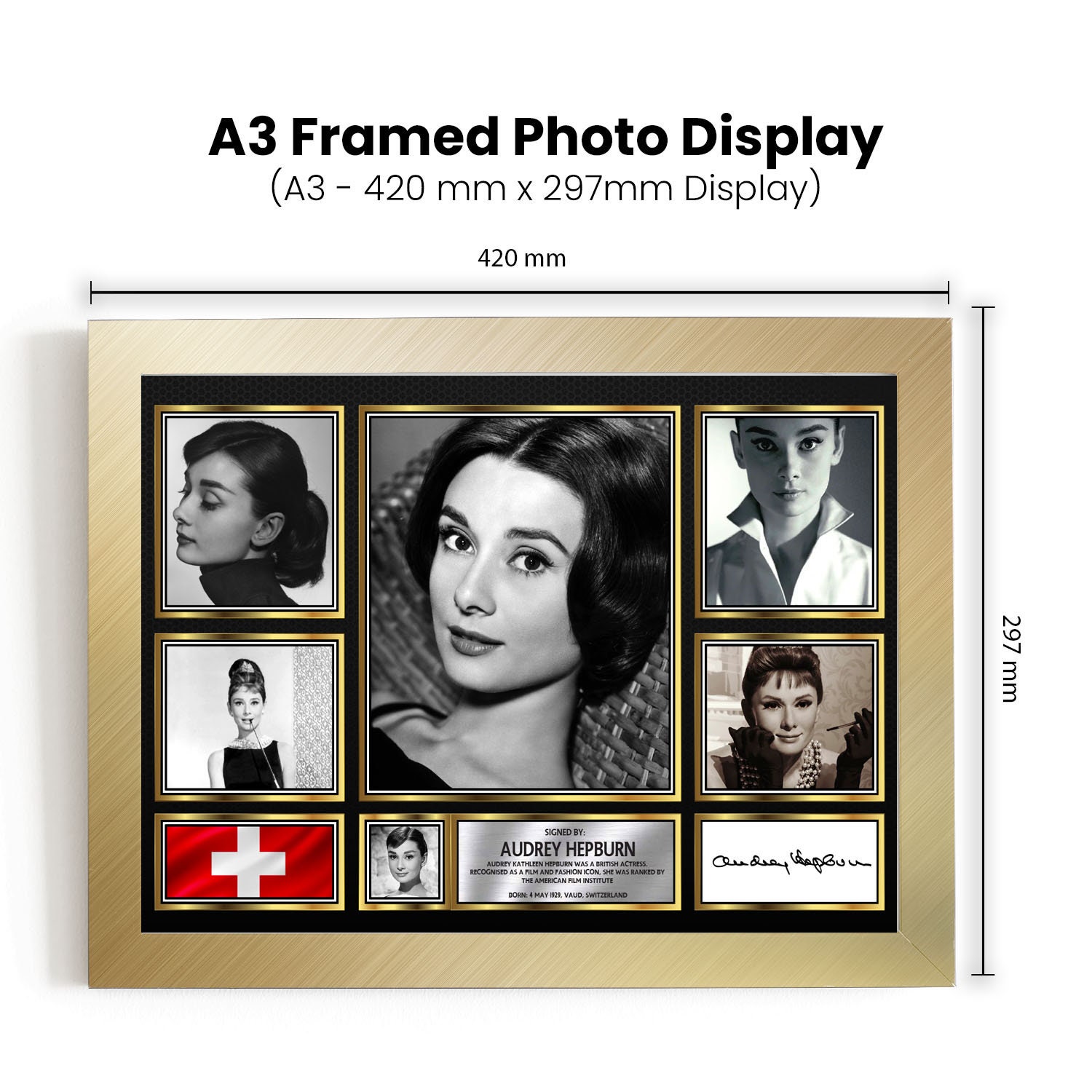Audrey Hepburn Female Actor Signed Autographed Limited Edition Poster ...