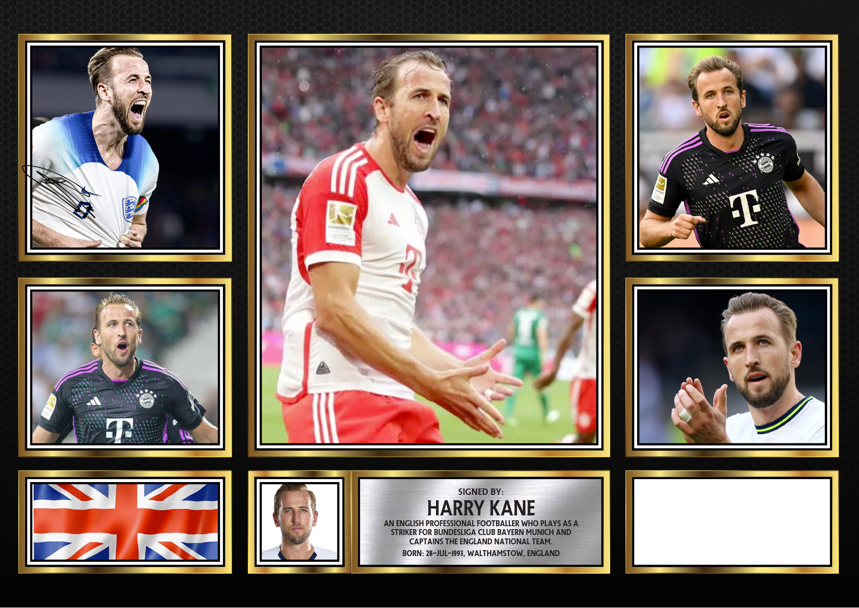 Harry Kane Footballer Signed Autographed Limited Edition Poster Print ...