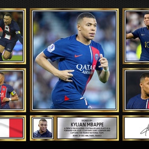 Kylian Mbappe Footballer Signed Autographed Limited Edition Poster ...