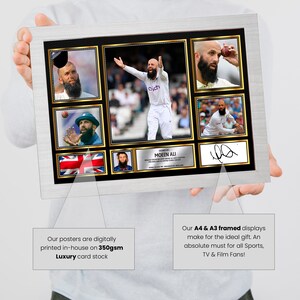 Moeen Ali Pro Cricketer Signed Autographed Limited Edition Poster Print ...