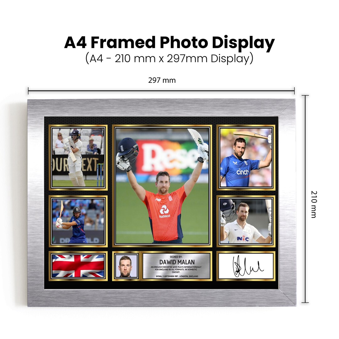 Dawid Malan Pro Cricketer Signed Autographed Limited Edition Poster ...