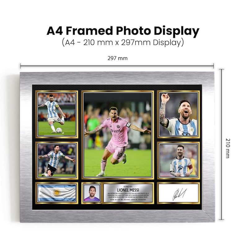 Lionel Messi Footballer Signed Autographed Limited Edition Poster Print ...