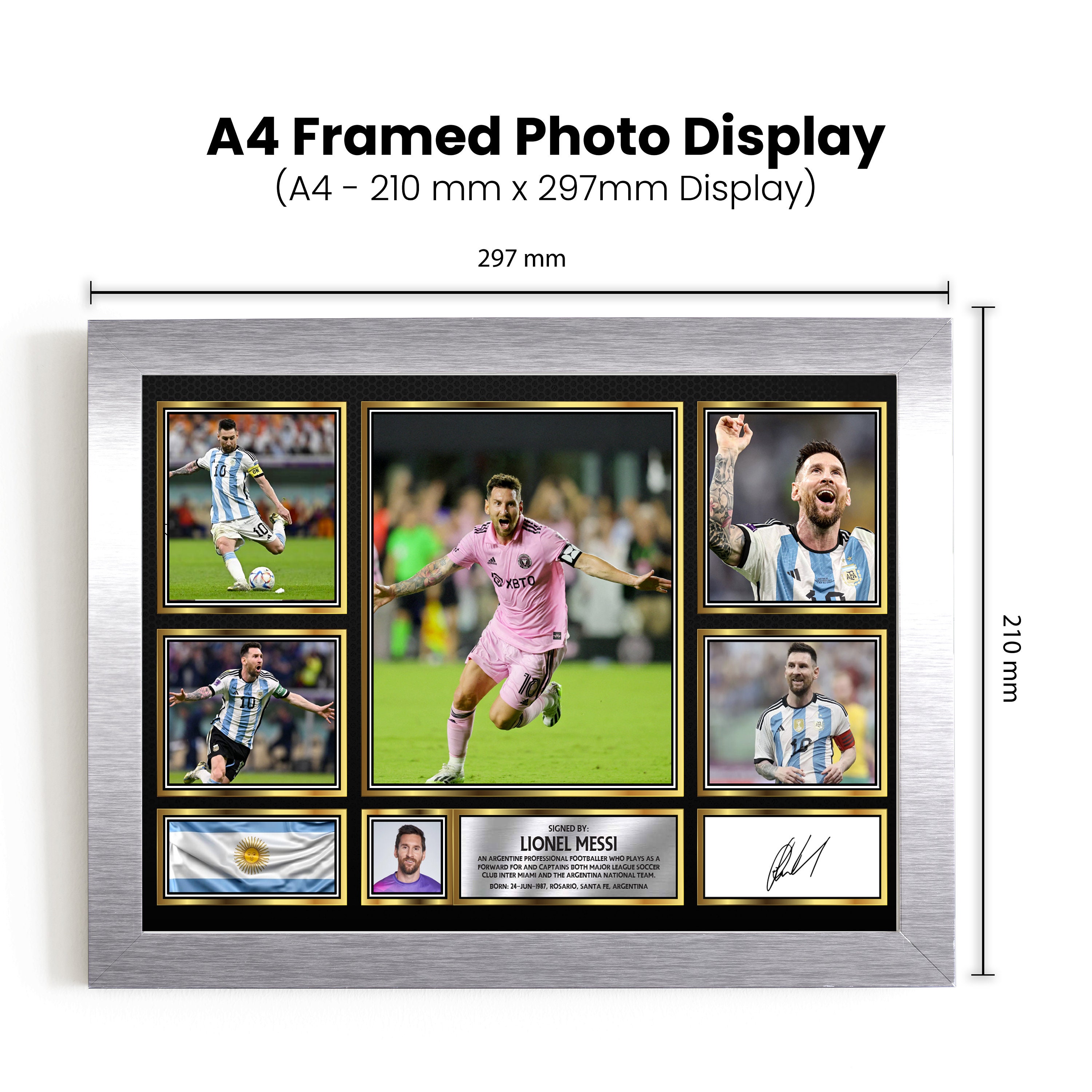 Lionel Messi Footballer Signed Autographed Limited Edition Poster Print ...