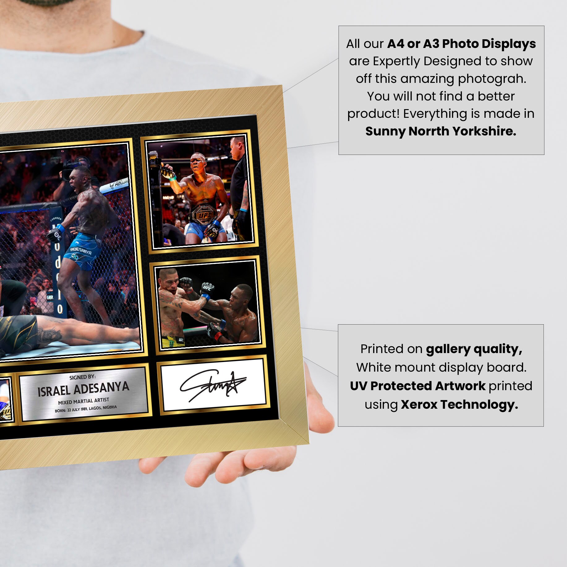 Israel Adesanya UFC Fighter Signed Autographed Limited Edition Poster ...