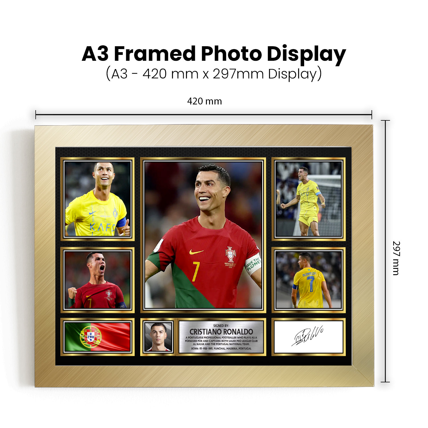 Cristiano Ronaldo Footballer Signed Autographed Limited Edition Poster ...