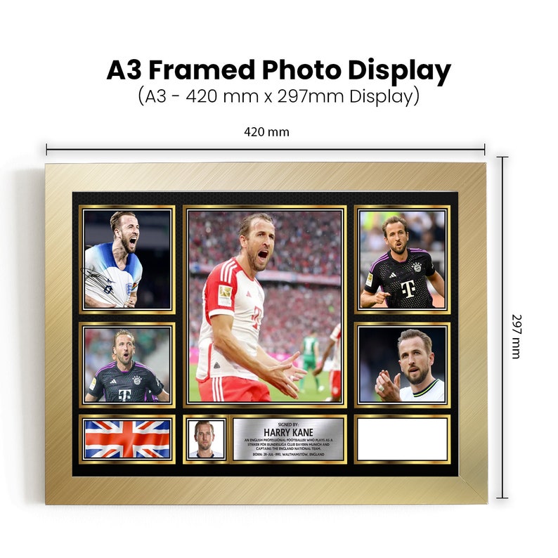 Harry Kane Footballer Signed Autographed Limited Edition Poster Print ...