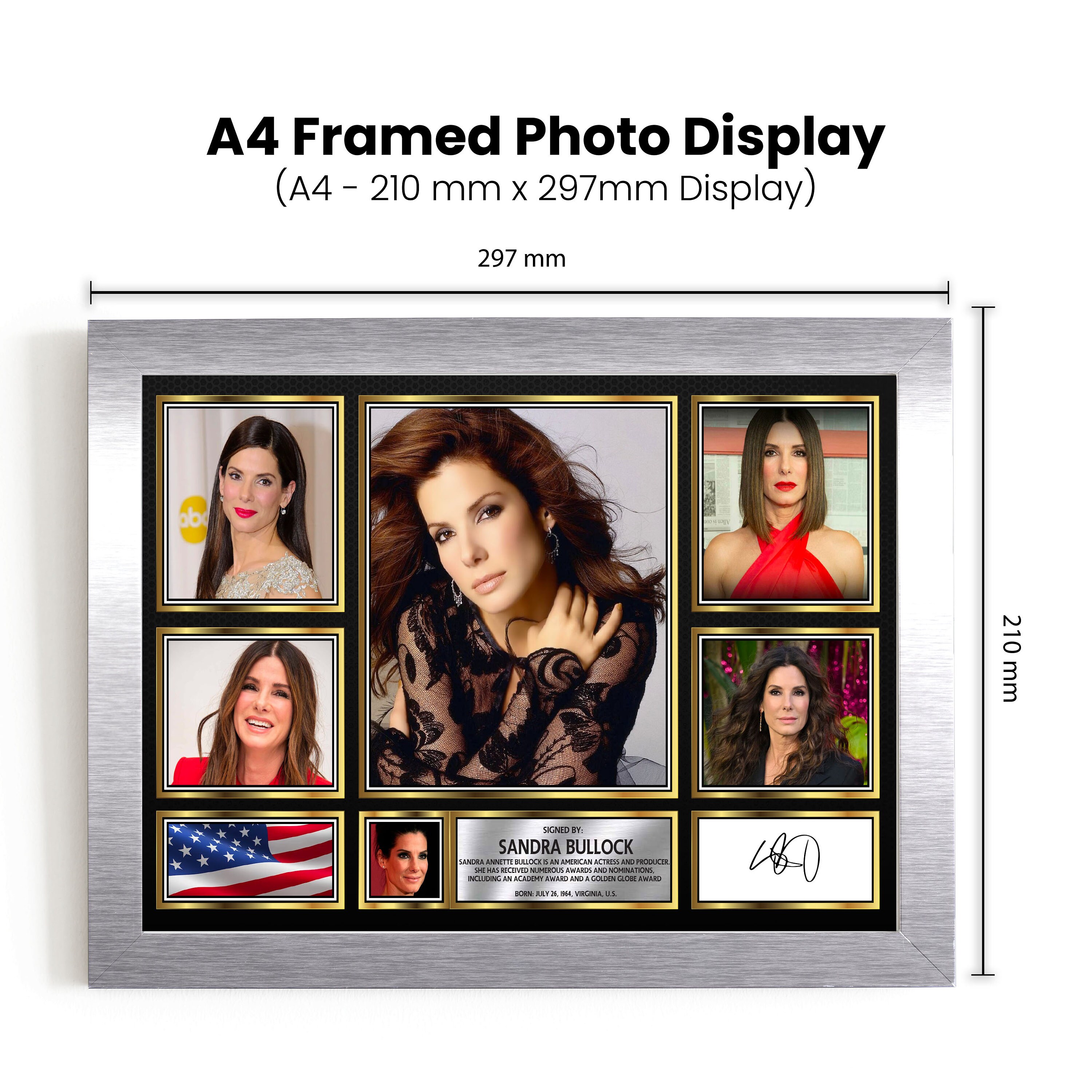 Sandra Bullock Female Actor Signed Autographed Limited Edition Poster Print Movie Star Gift ...