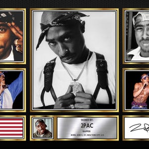 2pac Top Rapper Signed Autographed Limited Edition Poster Print Music ...