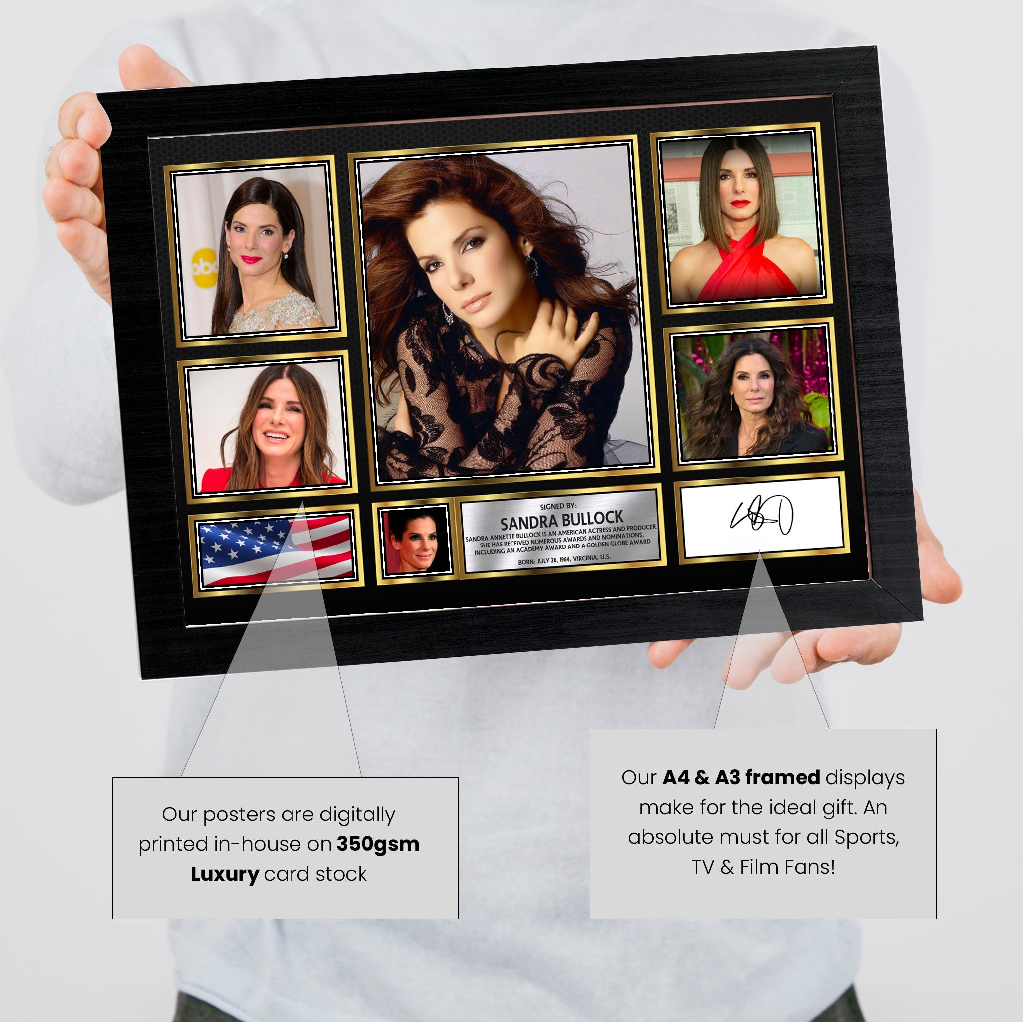 Sandra Bullock Female Actor Signed Autographed Limited Edition Poster ...