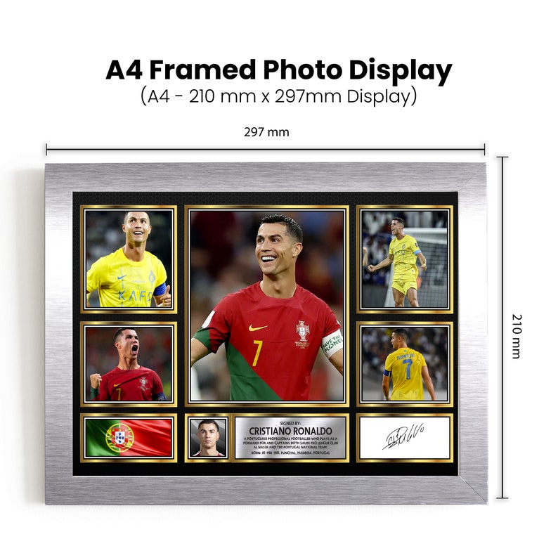 Cristiano Ronaldo Footballer Signed Autographed Limited Edition Poster ...