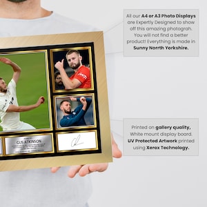 Gus Atkinson Pro Cricketer Signed Autographed Limited Edition Poster ...