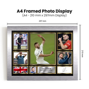 Gus Atkinson Pro Cricketer Signed Autographed Limited Edition Poster ...