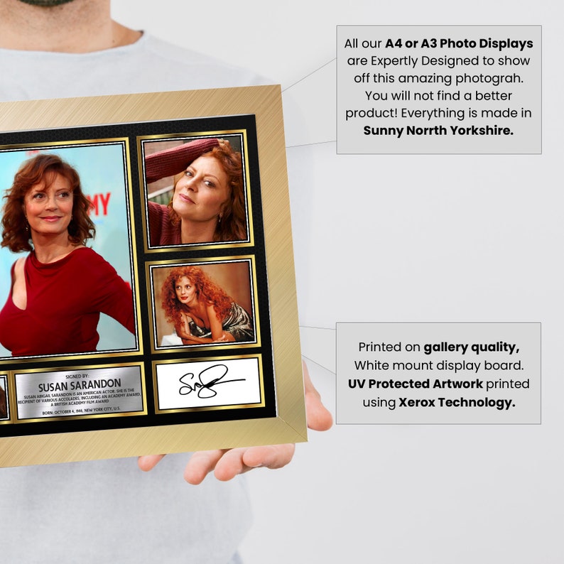 Susan Sarandon Female Actor Signed Autographed Limited Edition Poster ...