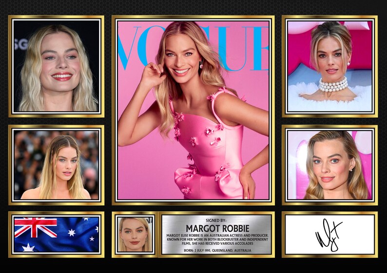 Margot Robbie Female Actor Signed Autographed Limited Edition Poster ...