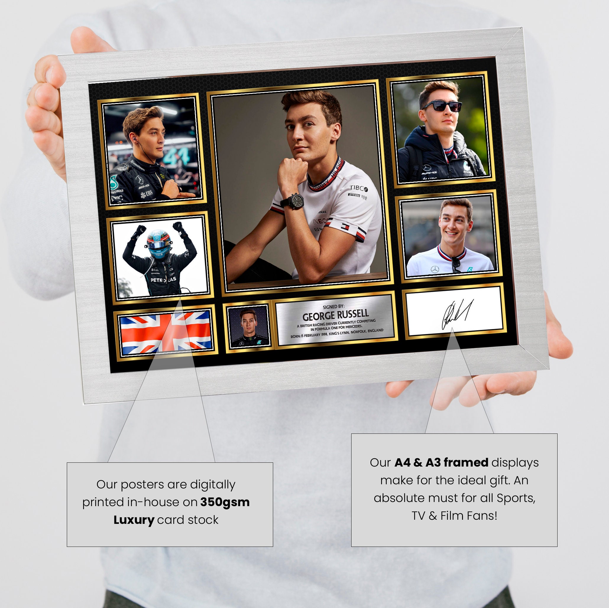 George Russell F1 Driver Signed Autographed Limited Edition Poster ...
