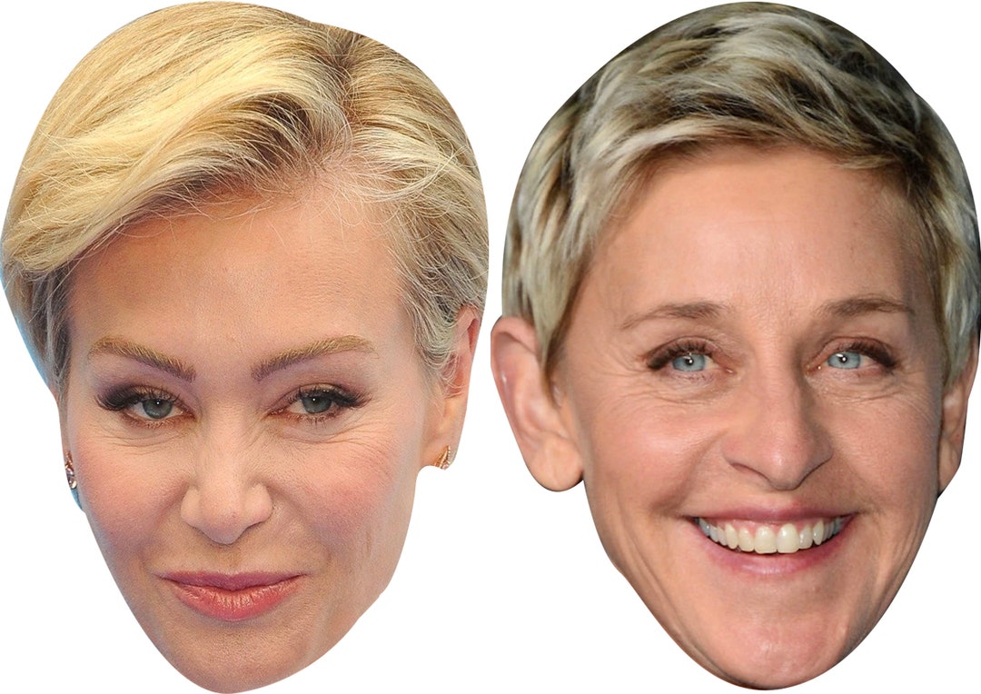 Ellen Degeneres and Portia De Rossi Celebrity Couple Fancy Dress Face ...