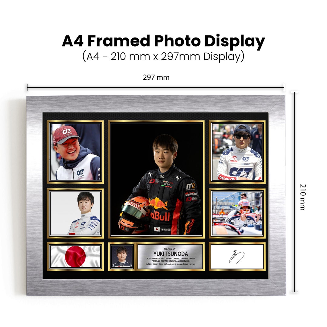 Yuki Tsunoda F1 Driver Signed Autographed Limited Edition Poster Print ...