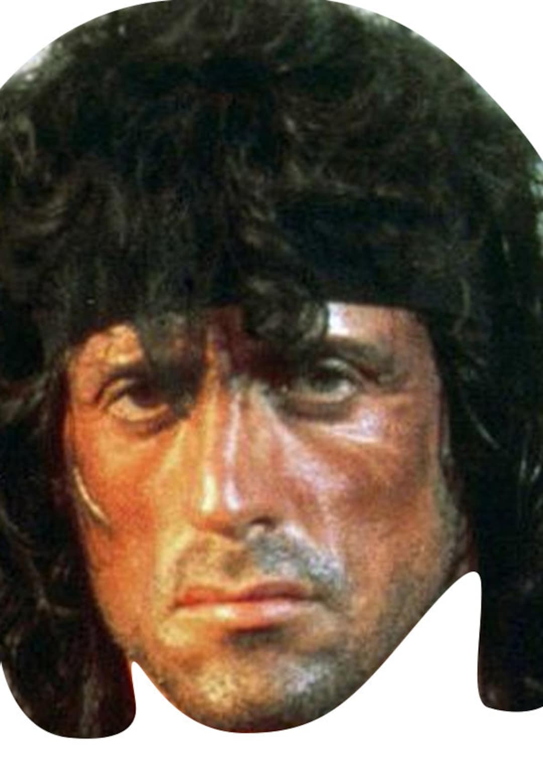 Rambo Celebrity Fancy Dress Face Mask Hen Stag Party Mask Custom Cut ...