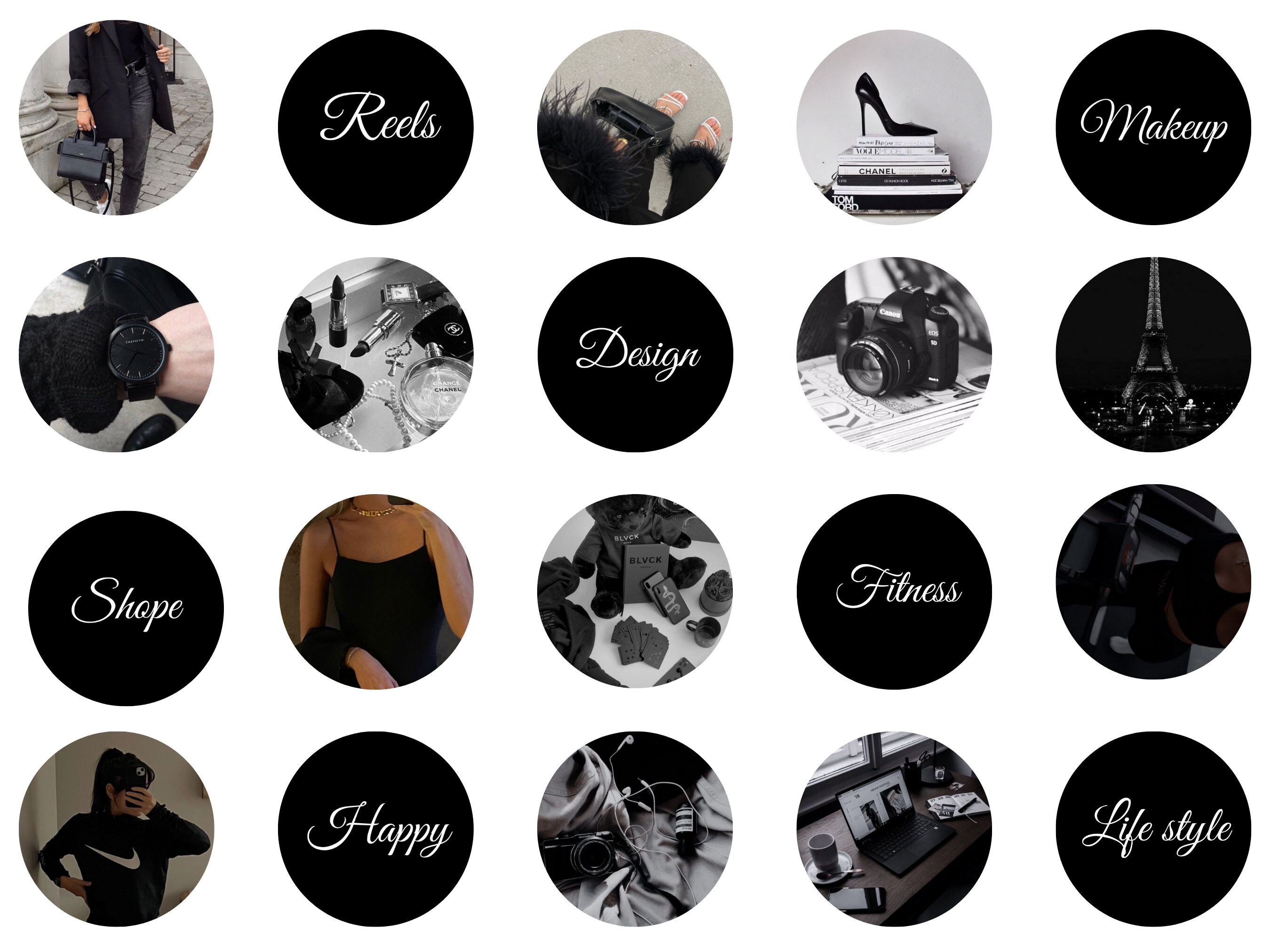 60 Black Instagram Highlight Covers, Luxury Instagram Story Highlights ...