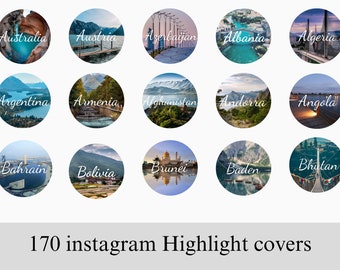 50 US Instagram Story Highlight Covers, Travel Story Highlight Covers ...