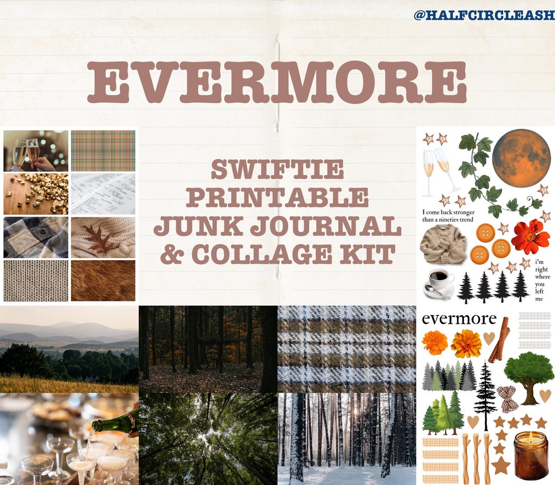 Swiftie Collage and Junk Journal Images - Evermore | Taylor Swift ...