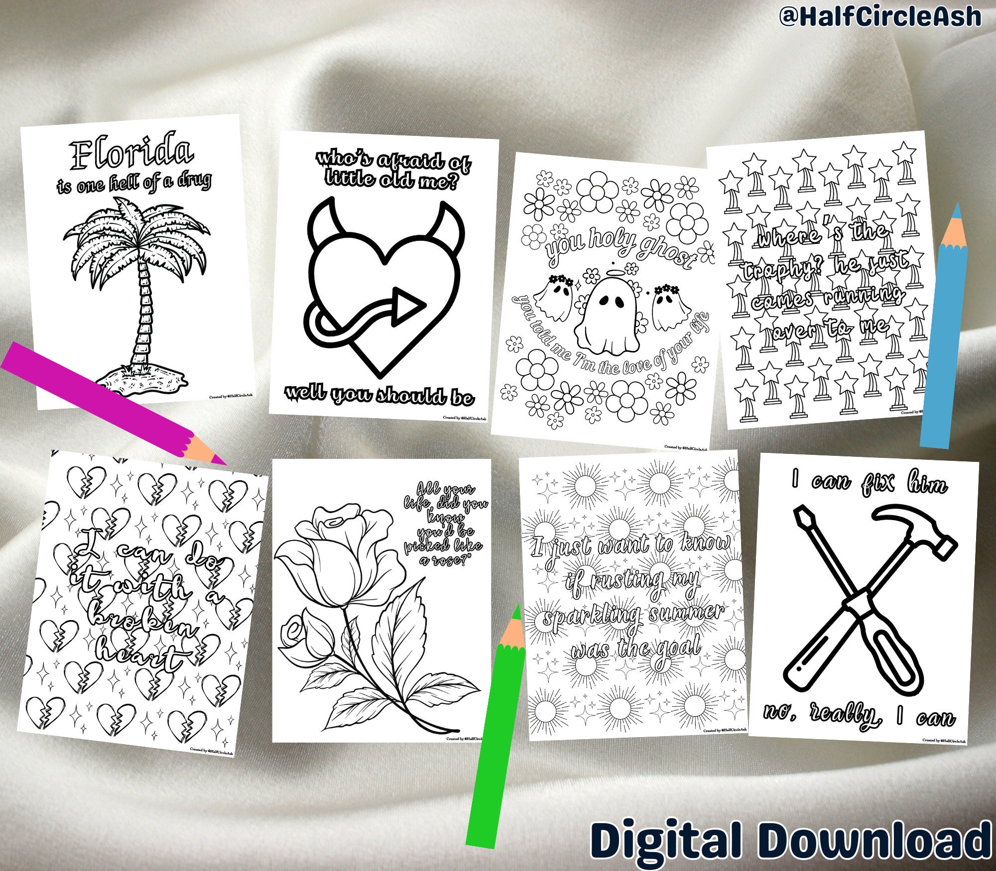 The Tortured Poets Department Coloring Book Swiftie Taylor Swift TTPD ...