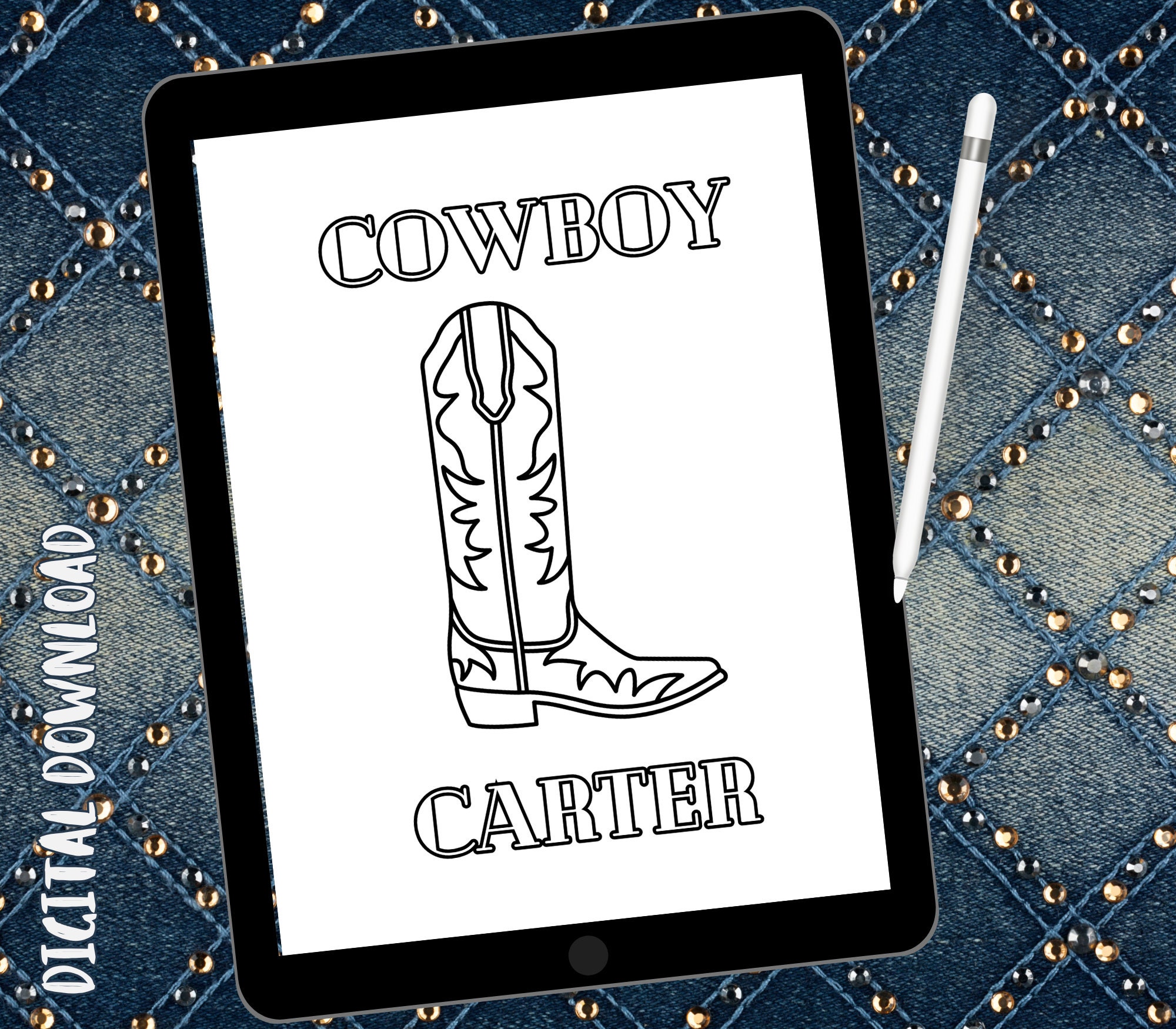 Cowboy Carter Inspired Coloring Pages Beyonce Behive Printable Digital ...
