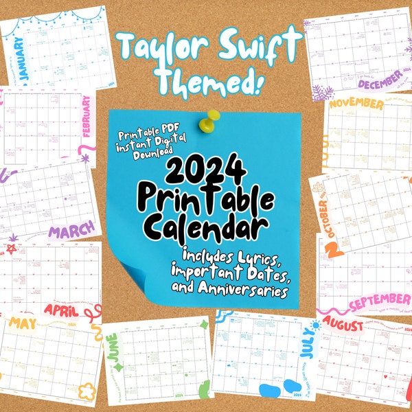 Swiftie Calendar for School - Etsy