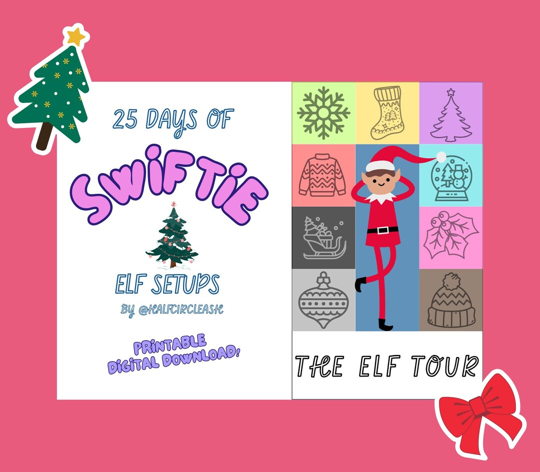 Swiftie Elf Setup Kit Printable Taylor Swift Props & Scenes Digital ...