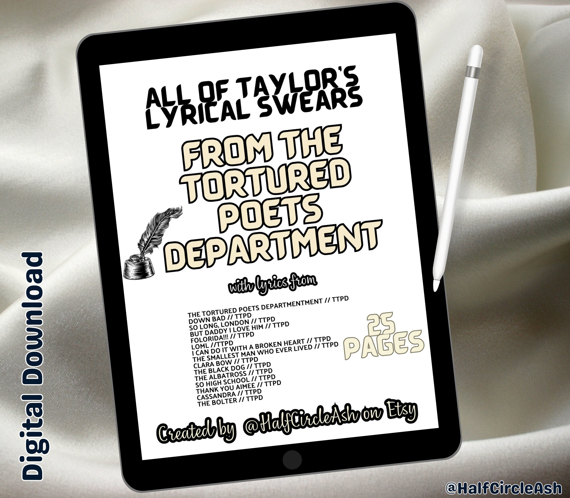 The Tortured Poets Department SWEAR WORD Adult Coloring Book Swiftie ...