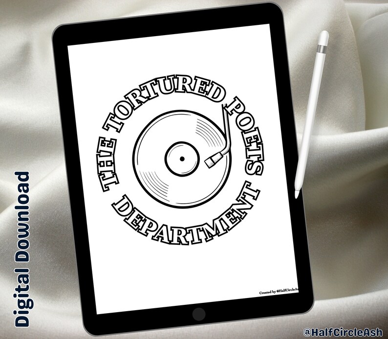 The Tortured Poets Department Coloring Book Swiftie Taylor Swift TTPD ...