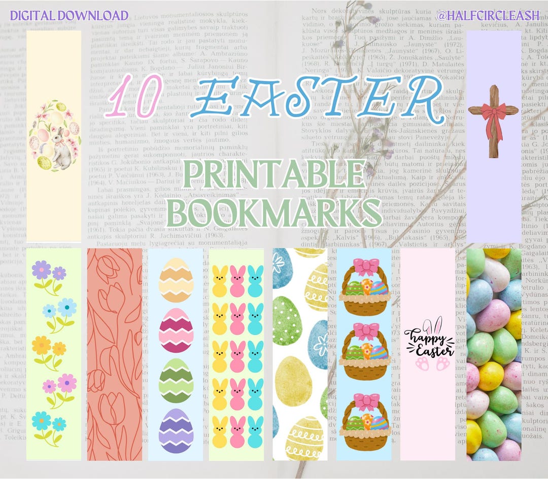 Easter Bookmarks | Printable Digital Download for Spring Holiday | for ...