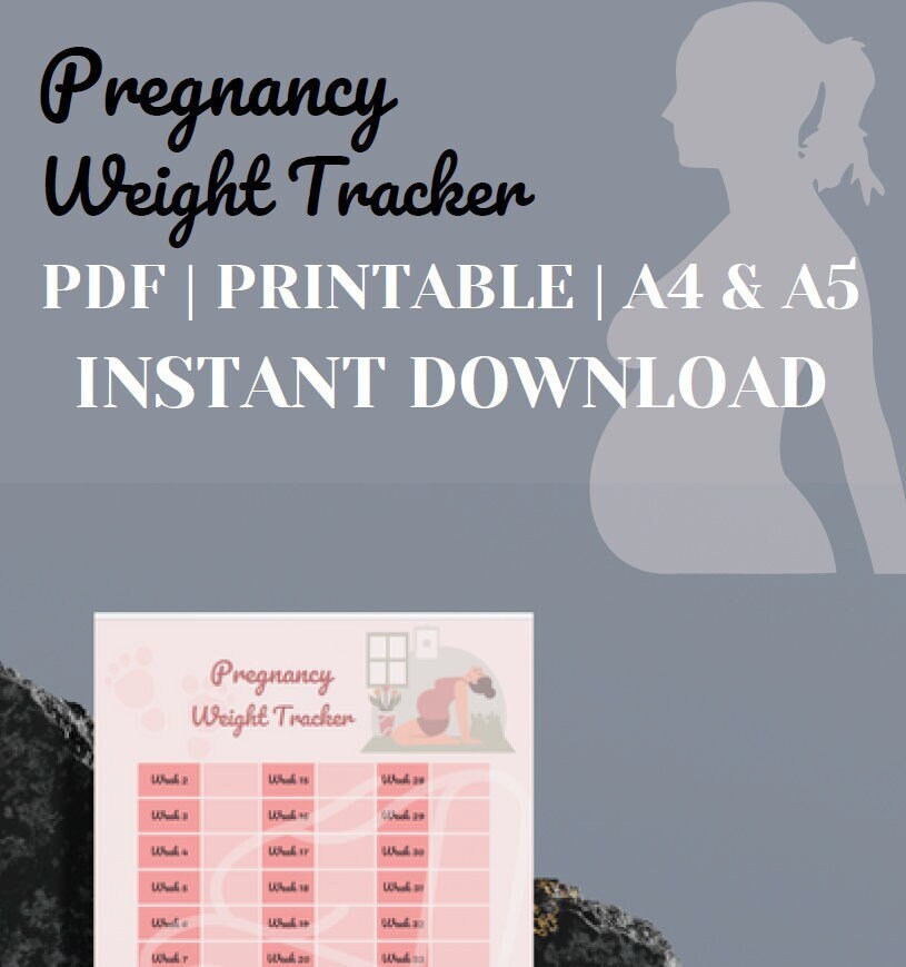 Pregnancy Weight Tracker Printable Digital Pregnancy Weight - Etsy