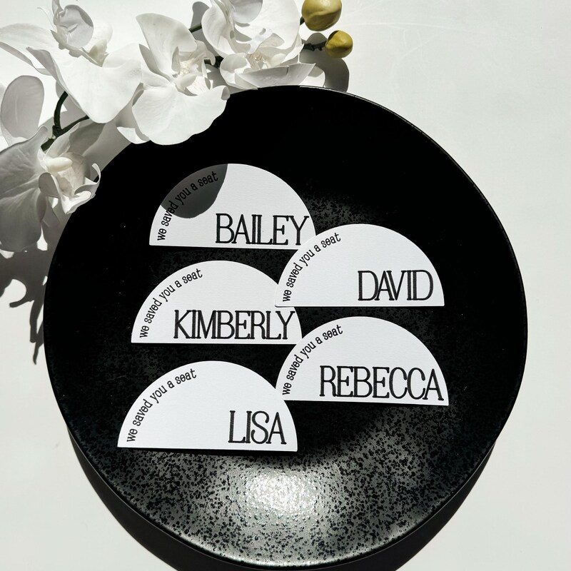 Circle Place Card - Etsy