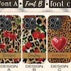 Custom Cherry Leopard Cheetah Print iPhone Case for iPhone 16 15 14 13 ...