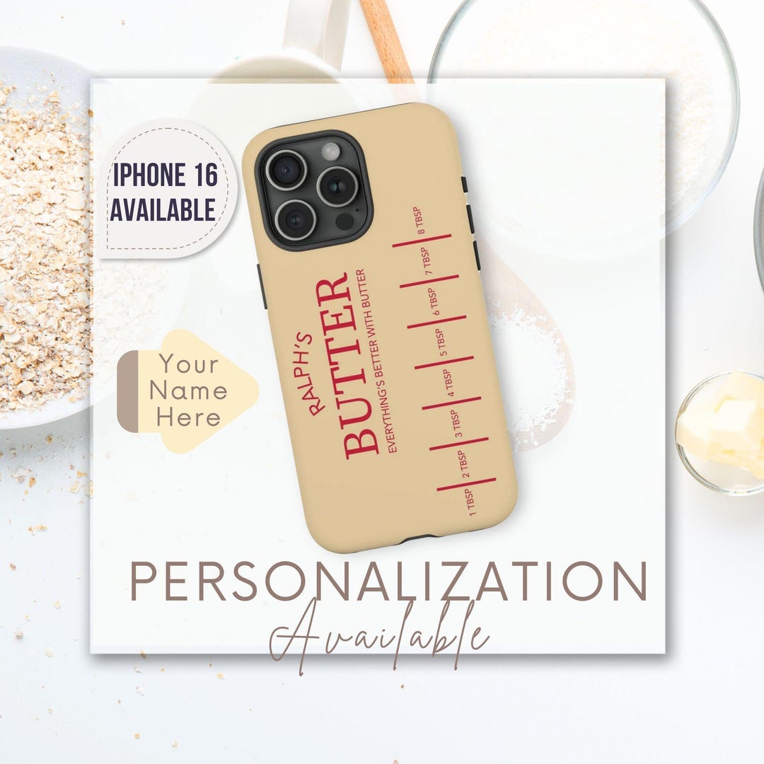 Funny Butter Phone Case, Custom Name Magsafe iPhone Cover, Chef Gift ...
