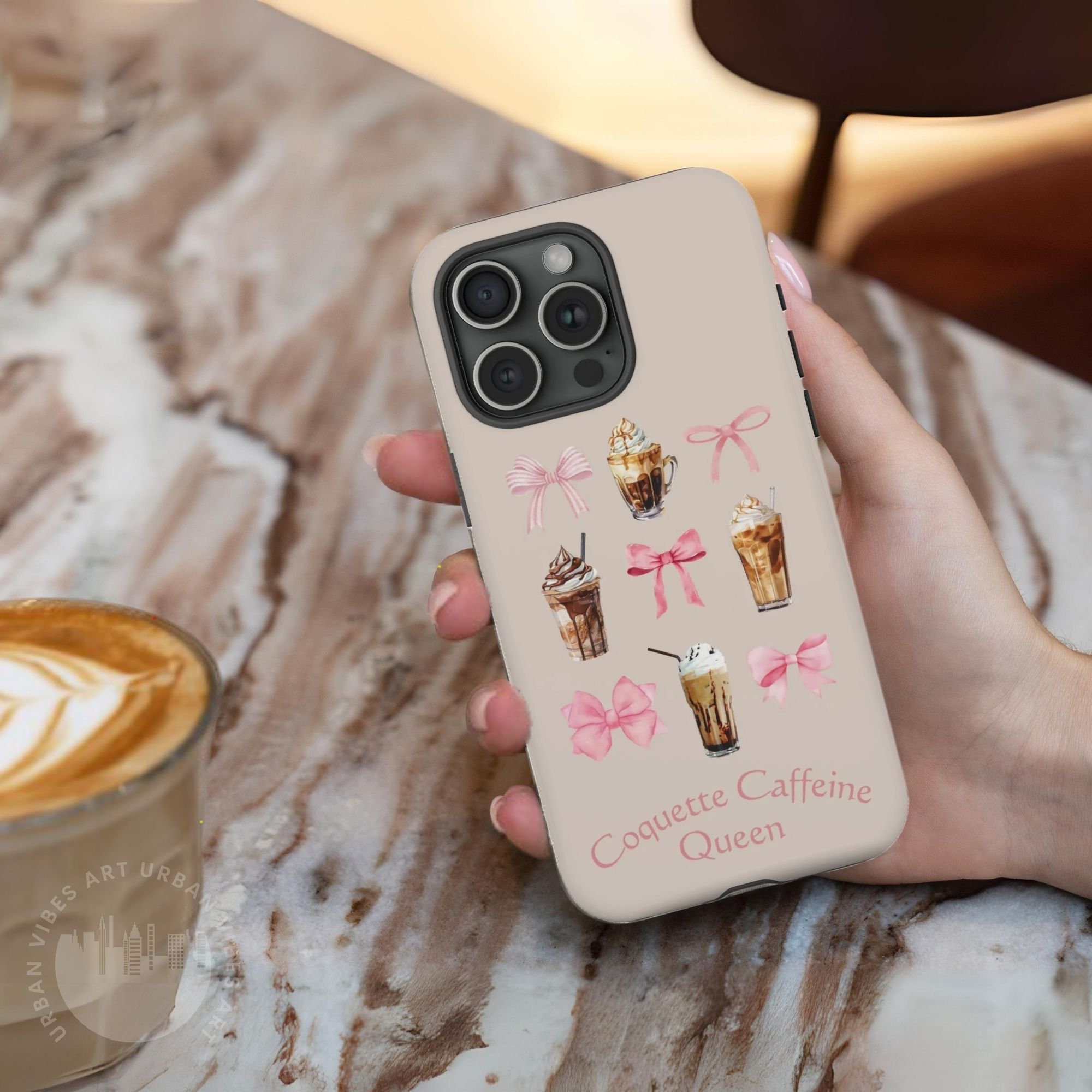 Caffeine Queen Phonecase Cute Iced Coffee iPhone Coquette Case Magsafe ...