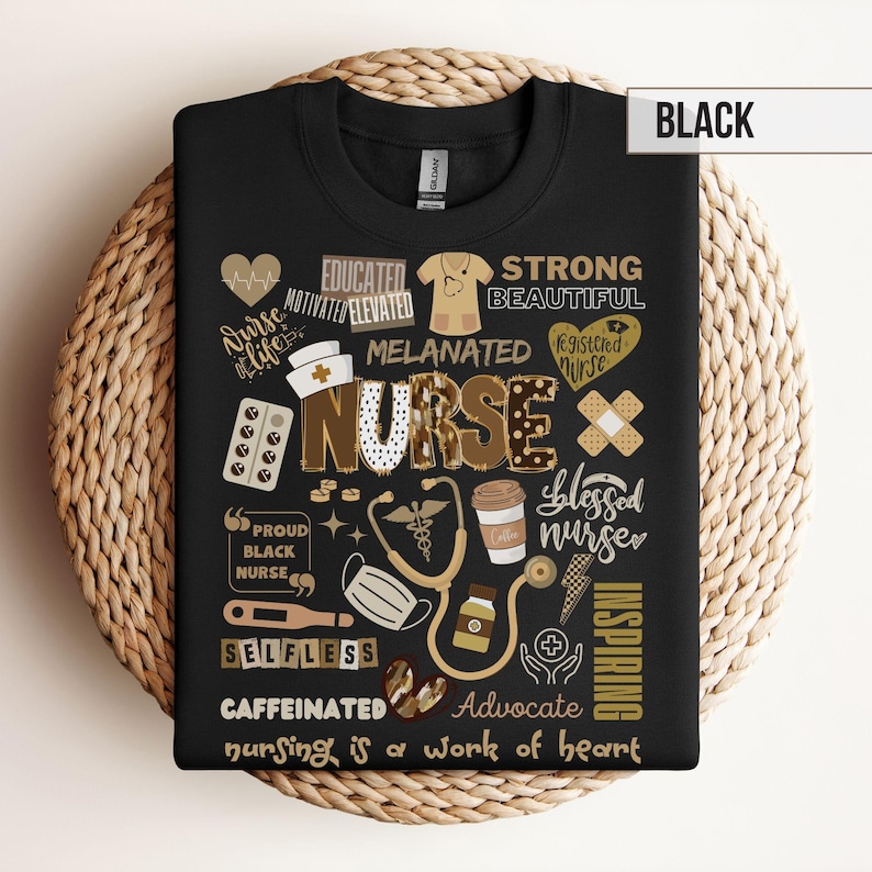 Black History Nurse Crewneck Sweatshirt, Inspirational Black Woman ...