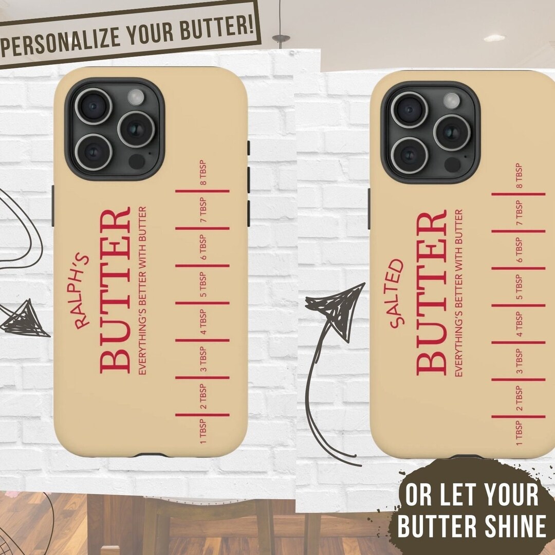 Funny Butter Phone Case, Custom Name Magsafe iPhone Cover, Chef Gift ...