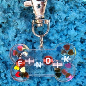 Personalized Resin Dog Tag, Pet Id, Bone Dog Tag, Dog Identification ...