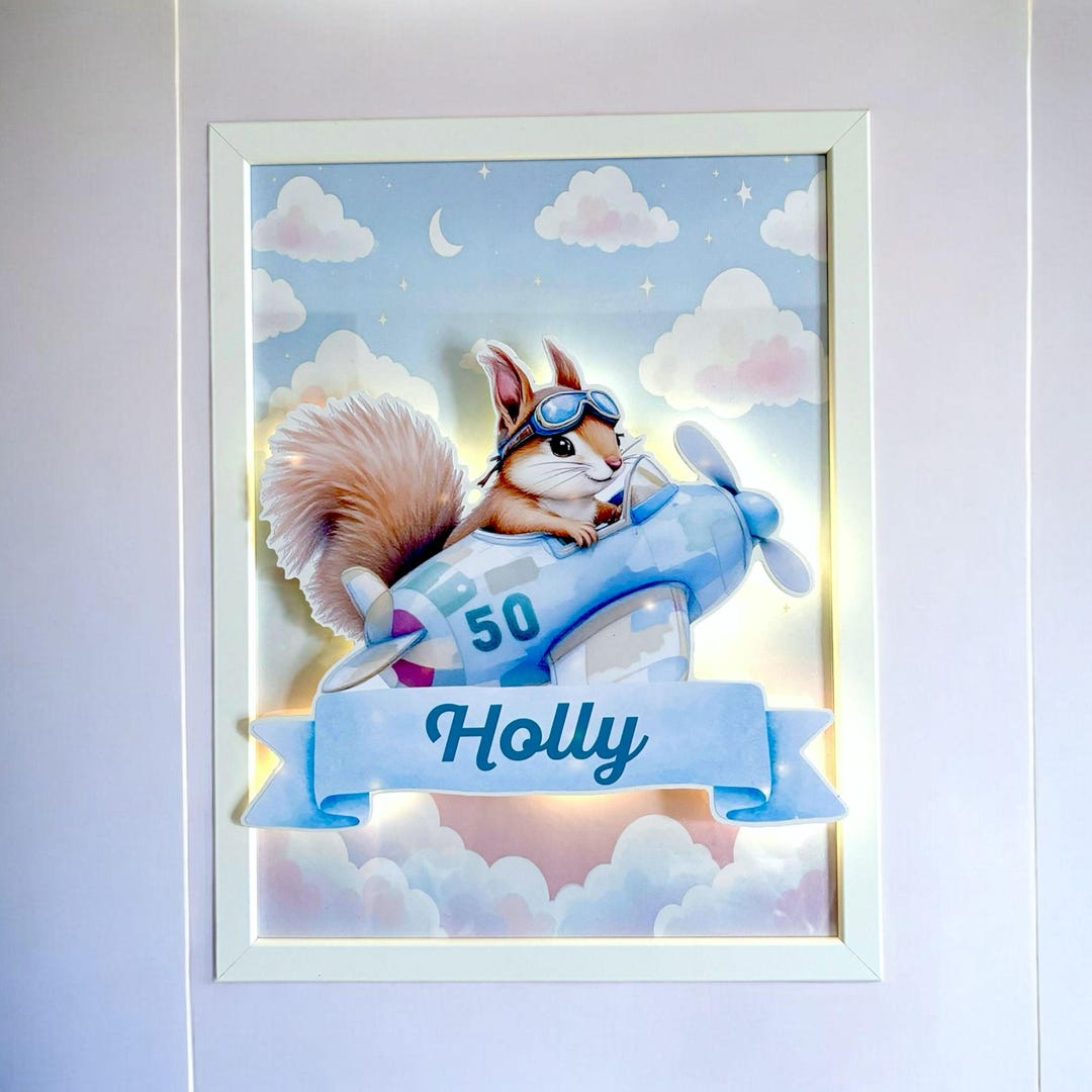 3d Baby Shadow Box, Custom 3d Baby Boy Name Frame, Nursery Wall Art ...