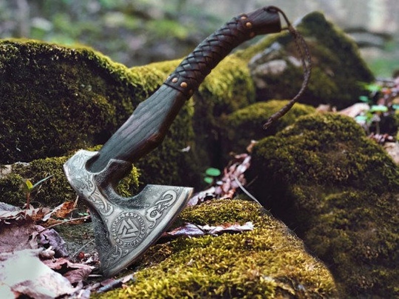 Viking Forged Axe - RAGNAR, Viking Axe, Personalised Hatchet, Viking ...