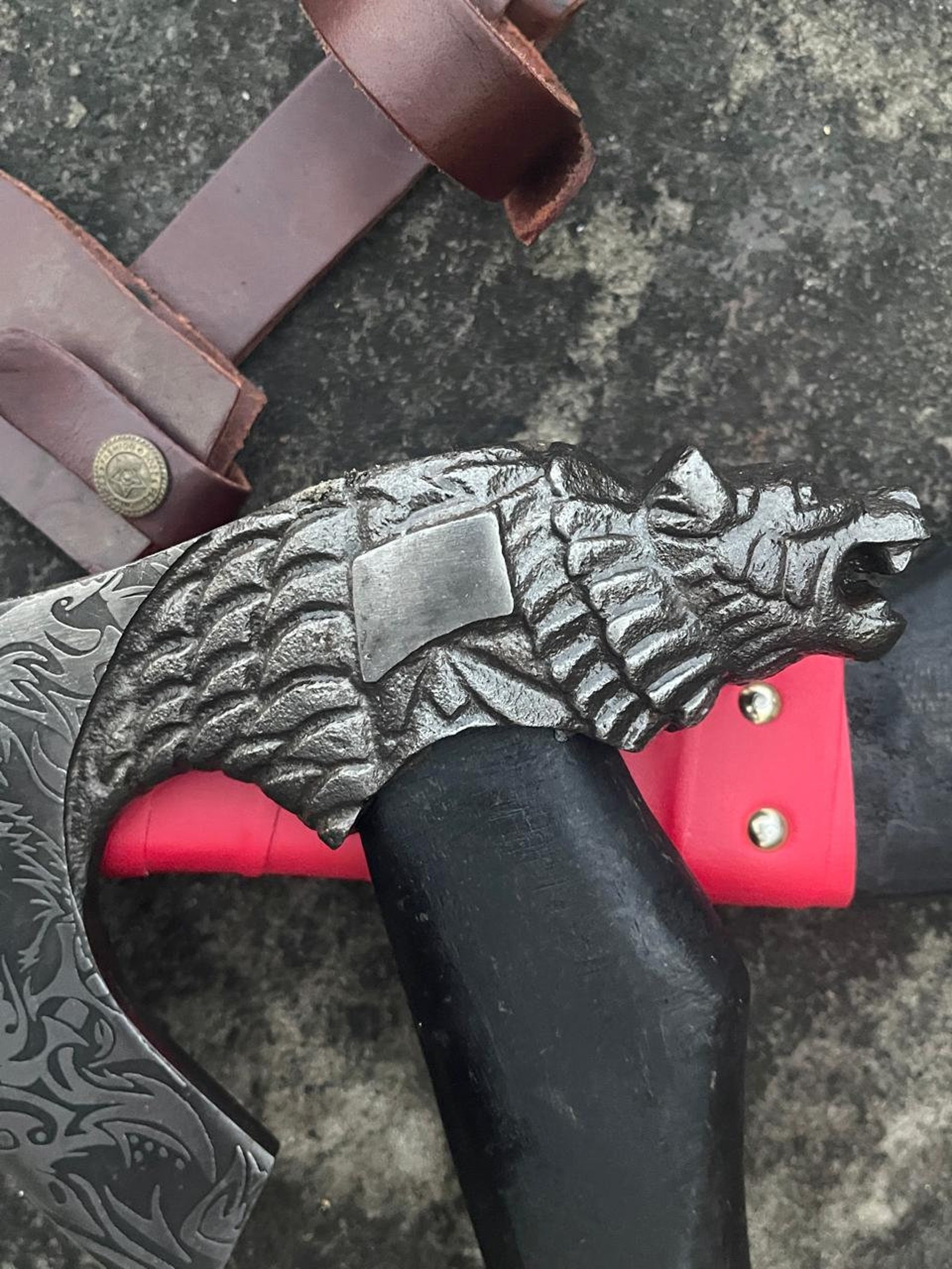 Lot of 2 Custom Handmade Ragnar Axe Viking Hand Forged Steel Hatchet ...